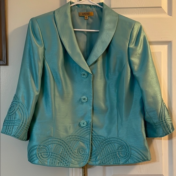 Kasper | Dresses | Kasper Blue Suit Jacket And Skirt | Poshmark